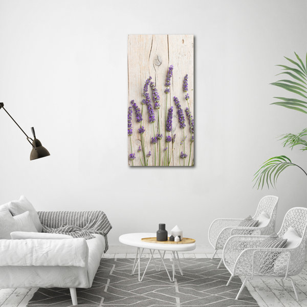 Ebern Designs Lavendel auf dem Holz - Kunstdrucke auf Leinwand | Wayfair.de